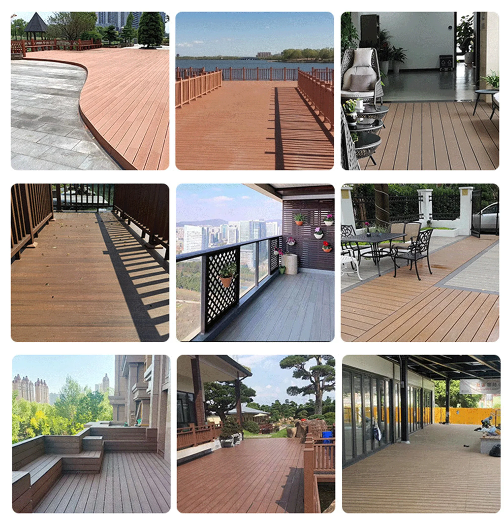 Dimensionally Stable WPC Decking Tiles for Outdoor Spaces