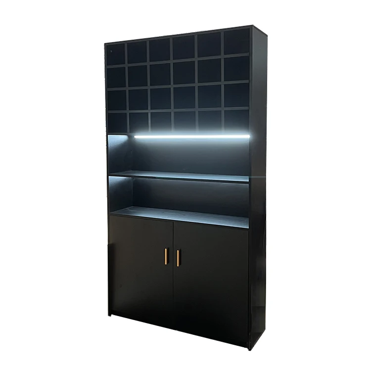Modern Black Color Wooden Display Wine Cabinet Bar Living Room ...