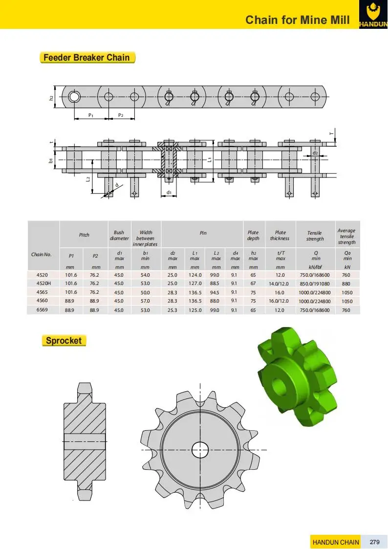 Feeder Breaker Chain for Mine Machinery - Durable & Strong