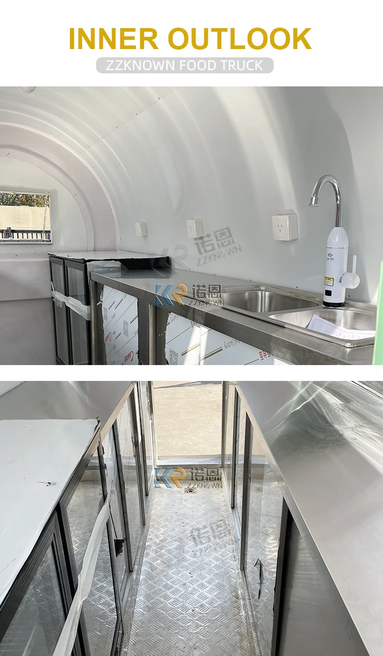 Restaurant Fast Food Truck With Full Equipment Kitchen Coffee Bbq Food ...