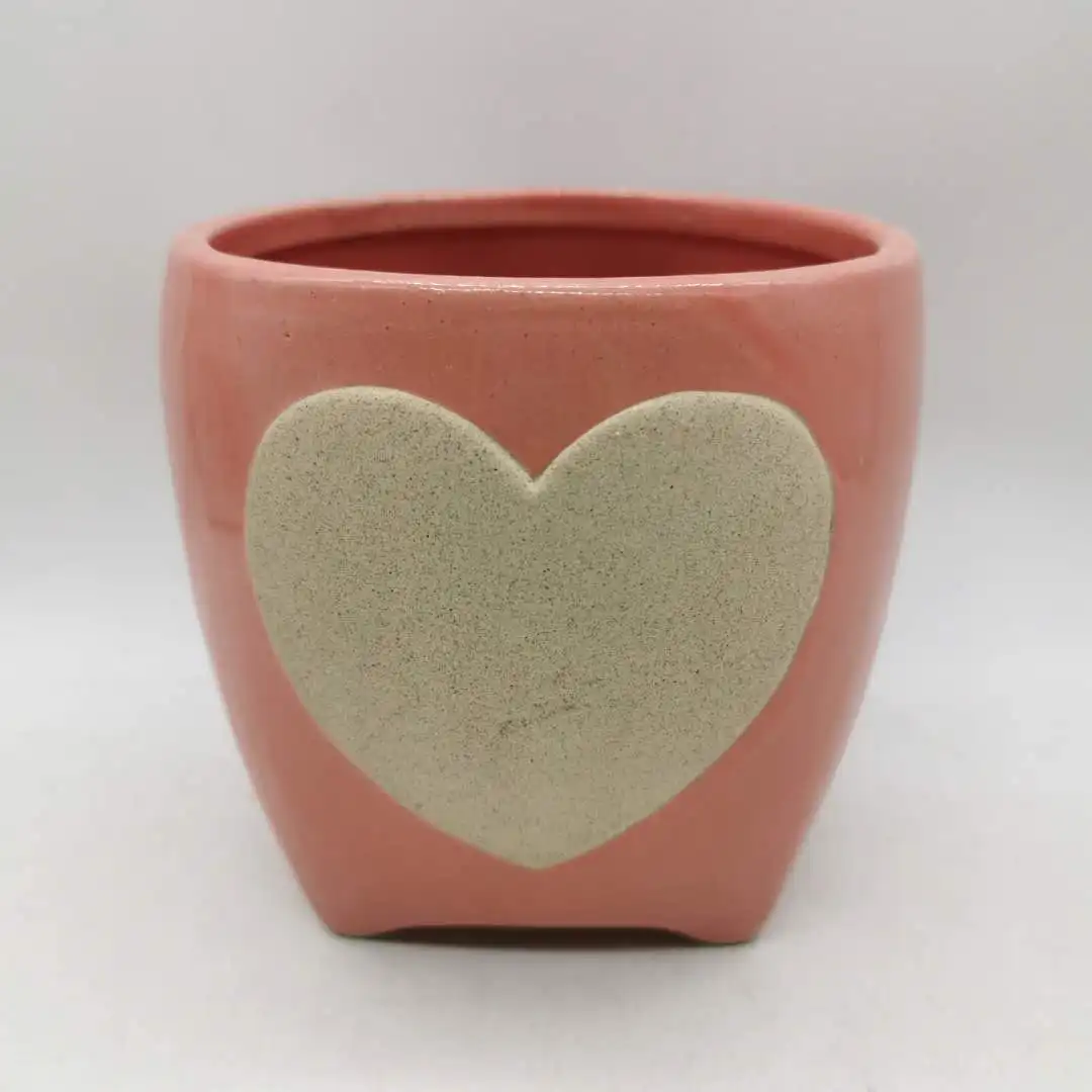 Stoneware Available For All Season Pink Sweet Heart Embossed Flower ...