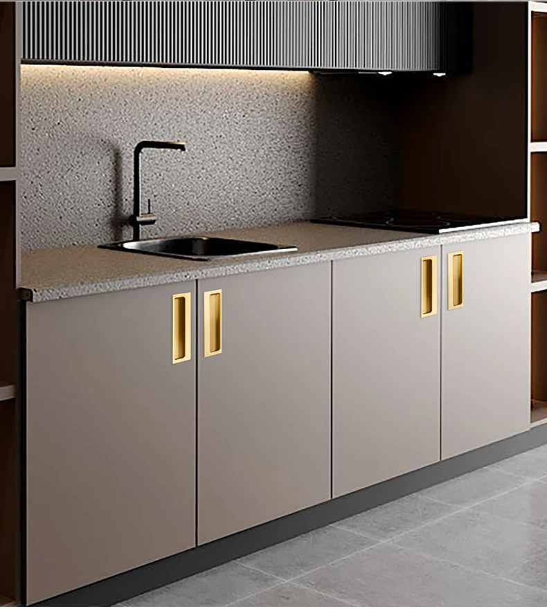 Invisible Folding Door Cabinet - Concealed Embedded Handle