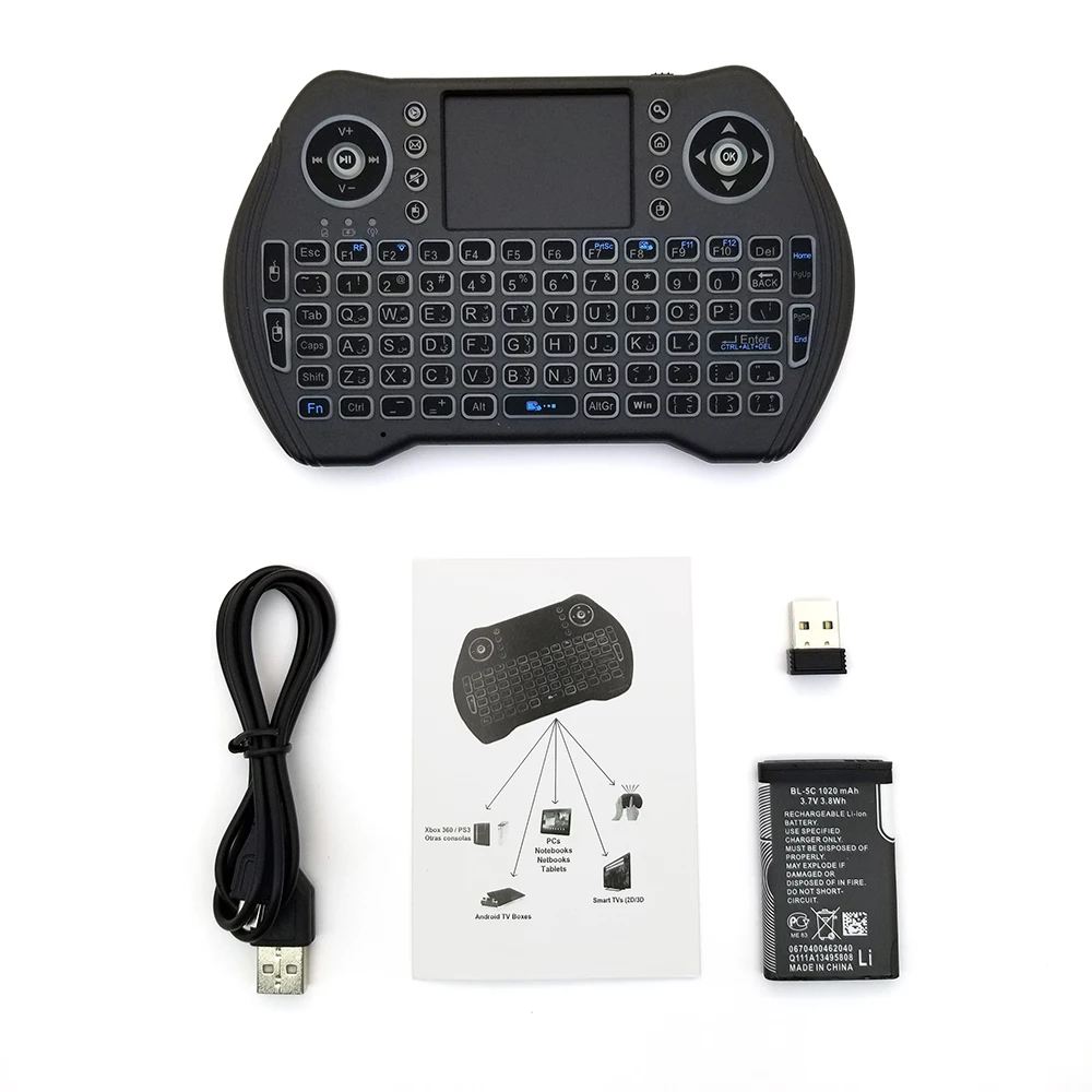 Hot Selling Mt10 Wireless Mini Keyboard 2.4ghz Usb Air Mouse Backlit ...