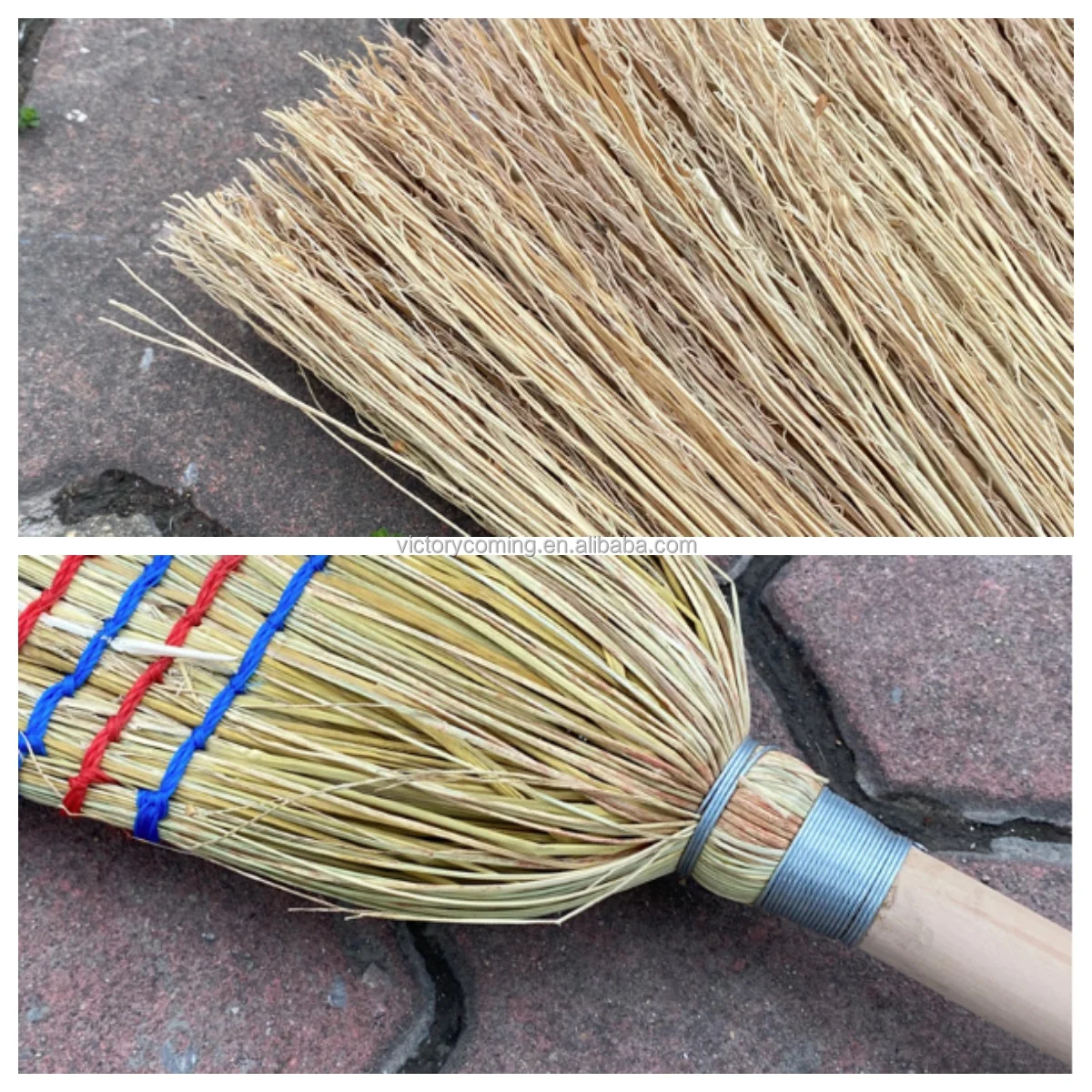 Heavy-duty Broom Corn Broom Outdoor Indoor Perfect For Courtyard Garage ...