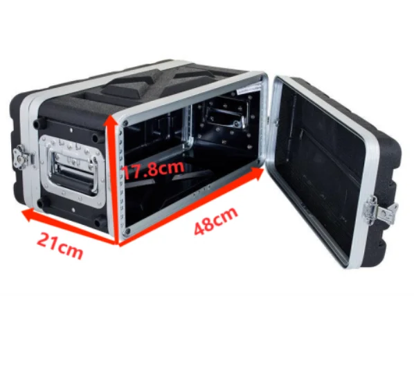 Large Shallow Abs Rack Case 4u Depth 8'' With Handle For Sound ...
