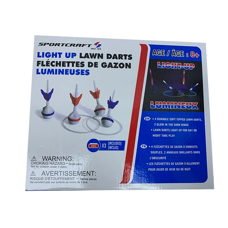 Light Up Classic Dart Toss Games Glow In The Dark Outdoor Soft Tip Lawn ...