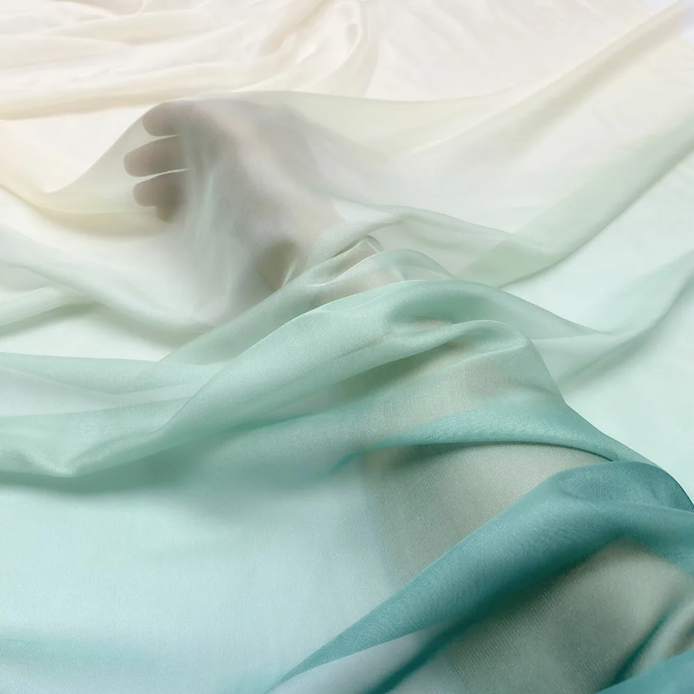 Chiffon Gradient Transition Color Fabric for Hanfu Clothing