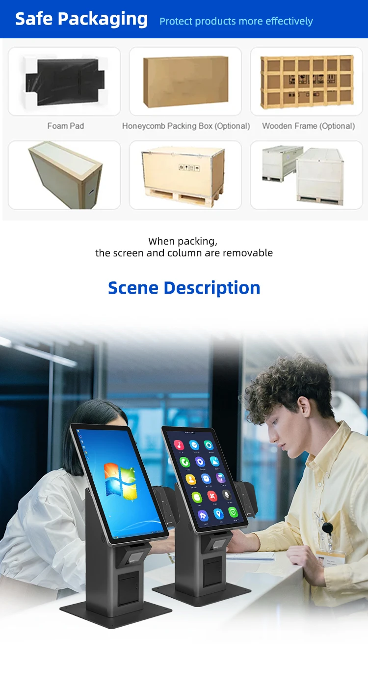 21.5 Inch Desktop Android Or Windows Self Service Kiosk Machine With ...