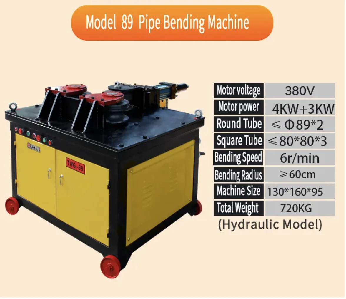 New Hydraulic Pipe Bender Semi-Automatic Steel Bending Machine with ...
