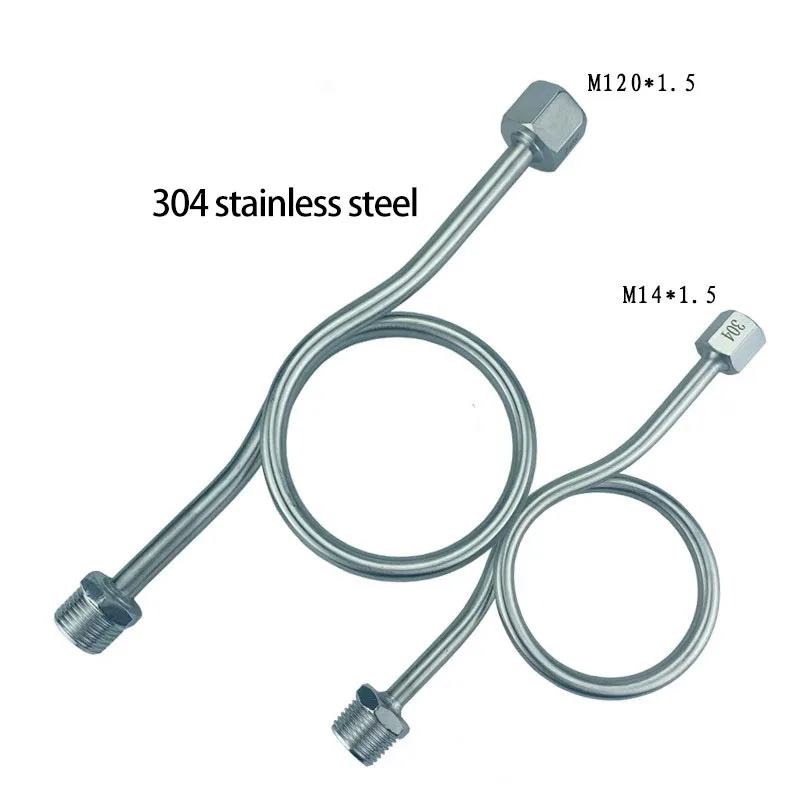 Swagelok Type Ss Pressure Gauge Coil Syphon Pipe 6000 Psi M20*1.5 1/2 ...