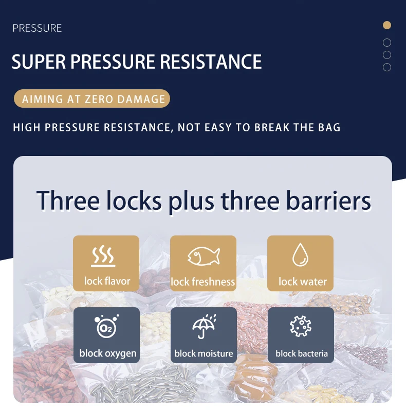 High Temperature Vacuum Bag Food Grade Transparent PA/RCPP Heat Seal ...