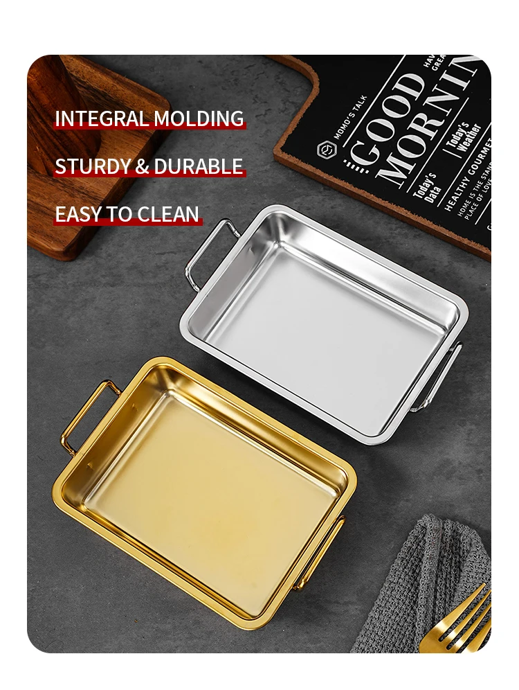 304 Stainless Steel Square Plate For Korean For Restaurant Home Oem ...