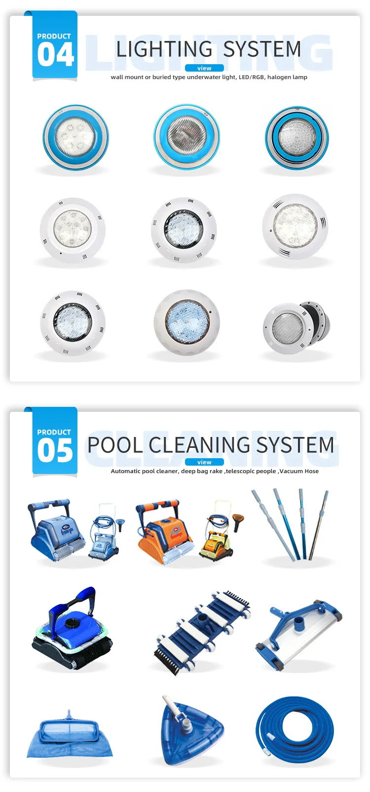 Factory Supply Full Set Swimming Pool Accessories Piscina Fitting ...