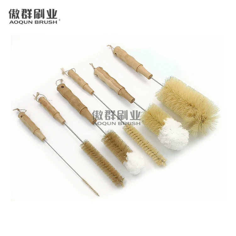 Small Nylon Twisted Wire Bottle Cleaner Brush of Coconut
