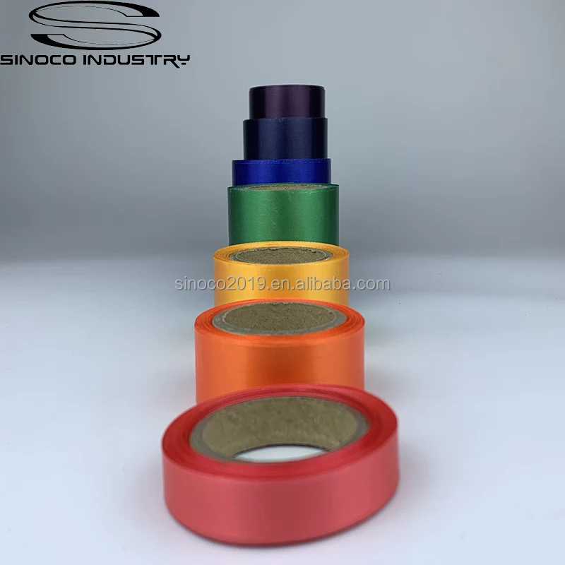 Hot Sale Red Color Print Polyester 30mm 50mm Width Single Face Smooth ...