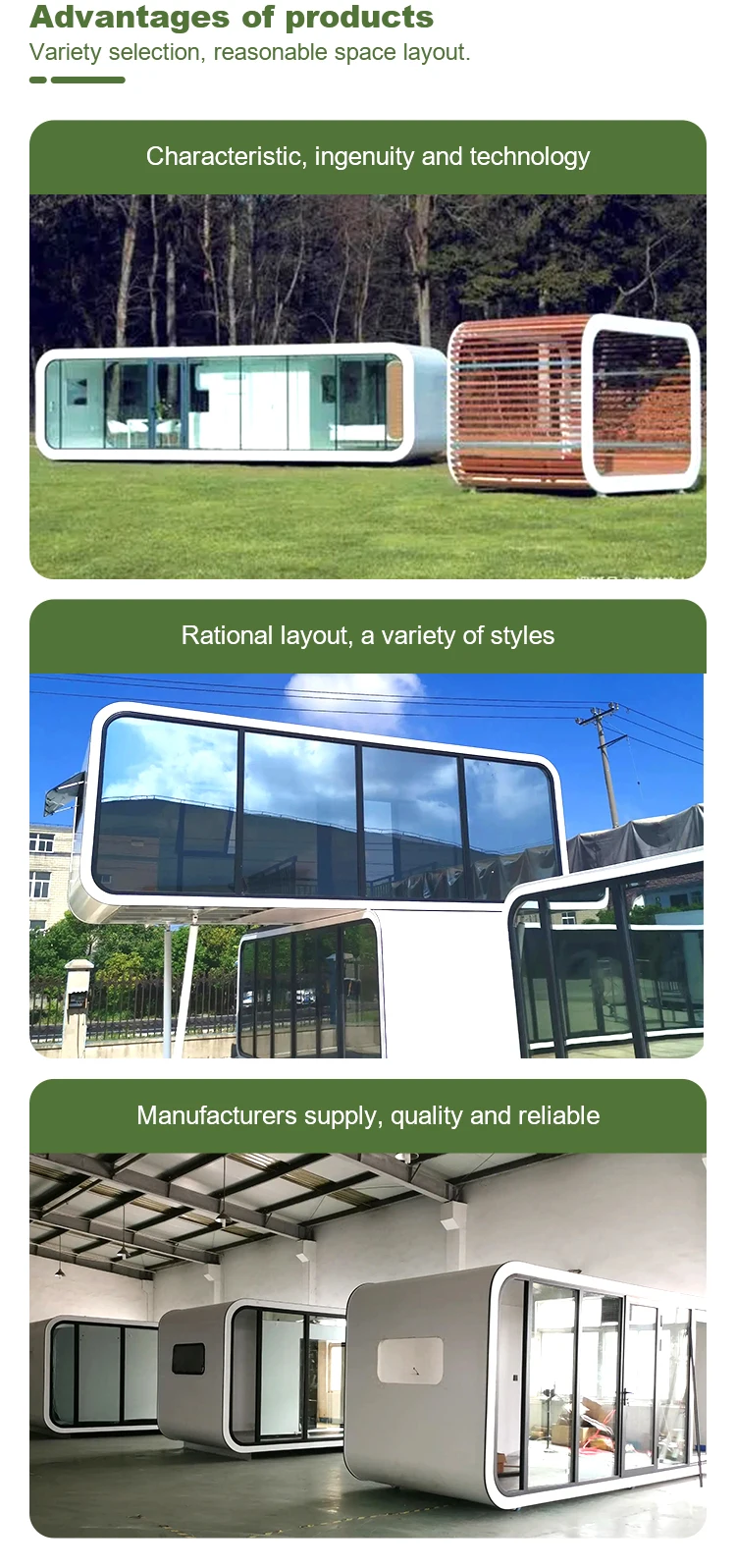 China Galvanized Steel Structure Modern Prefab Houses Mobile House ...