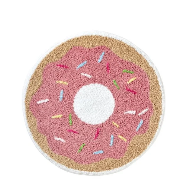 Home Modern Rugs Cute Donut Soft Tufted Custom Size Flower Rug Bath ...