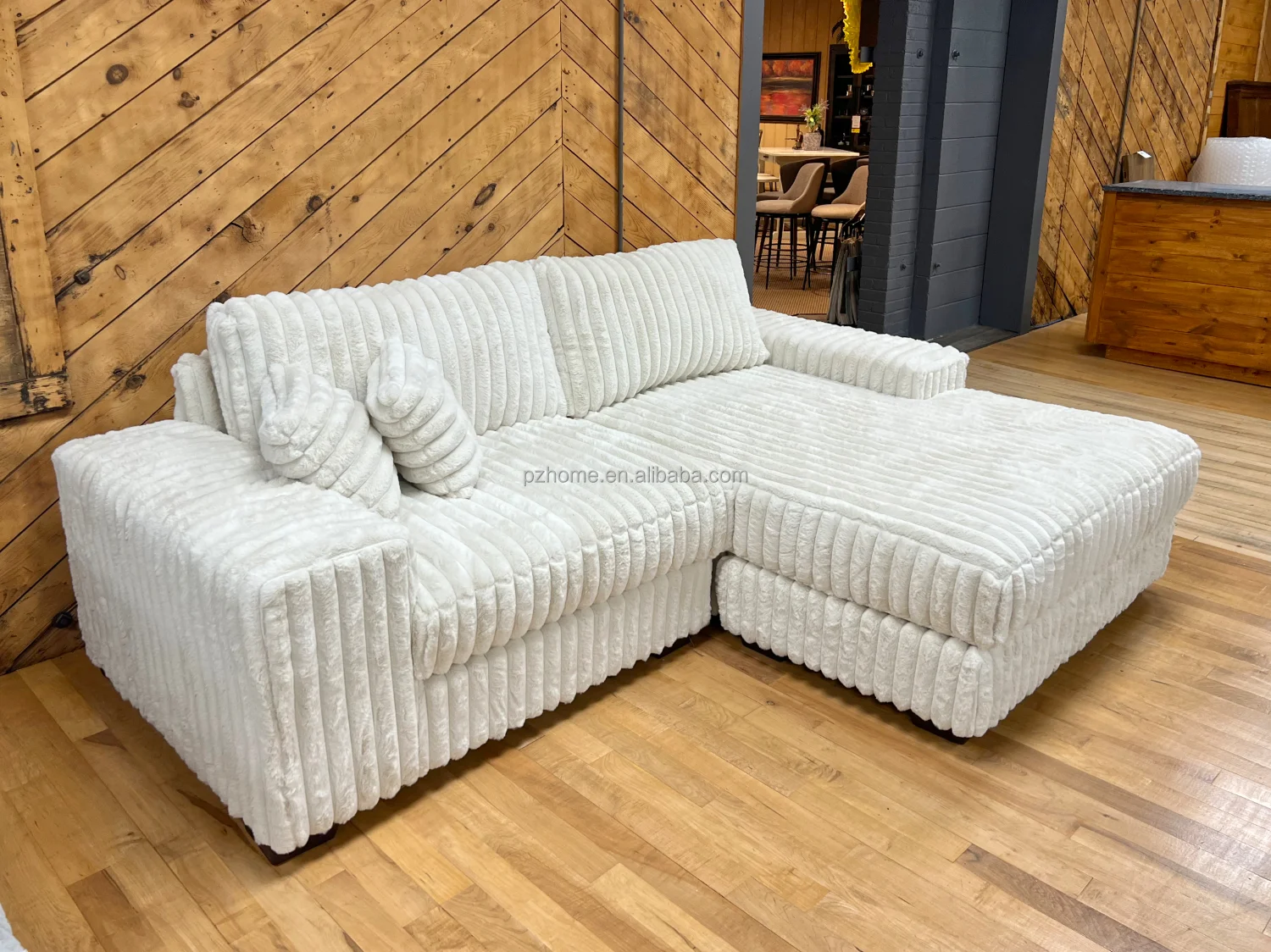 Pz Home Luxury Furniture L Shape Extra Cozy Chaise Sectional Living ...