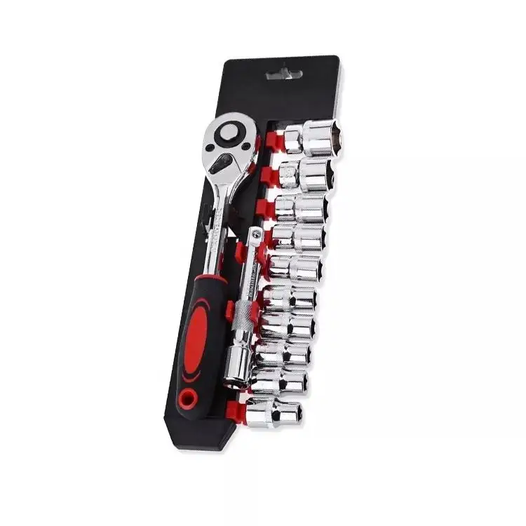 Manual Hand Tool 1/2 1/4 3/8 Ratchet Wrench Set Chrome Vanadium Socket ...