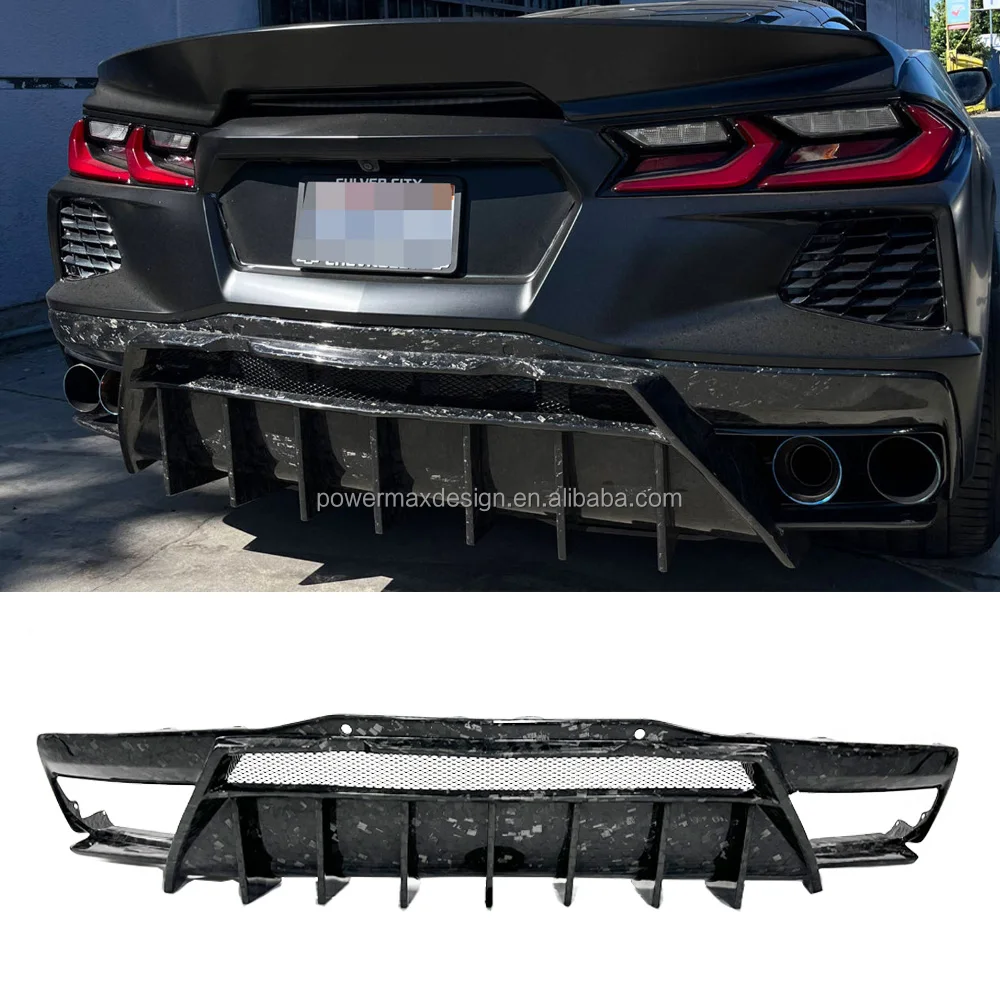 Wholesale Forged Carbon Fiber Rear Diffuser for Chevrolet Corvette C8 ...