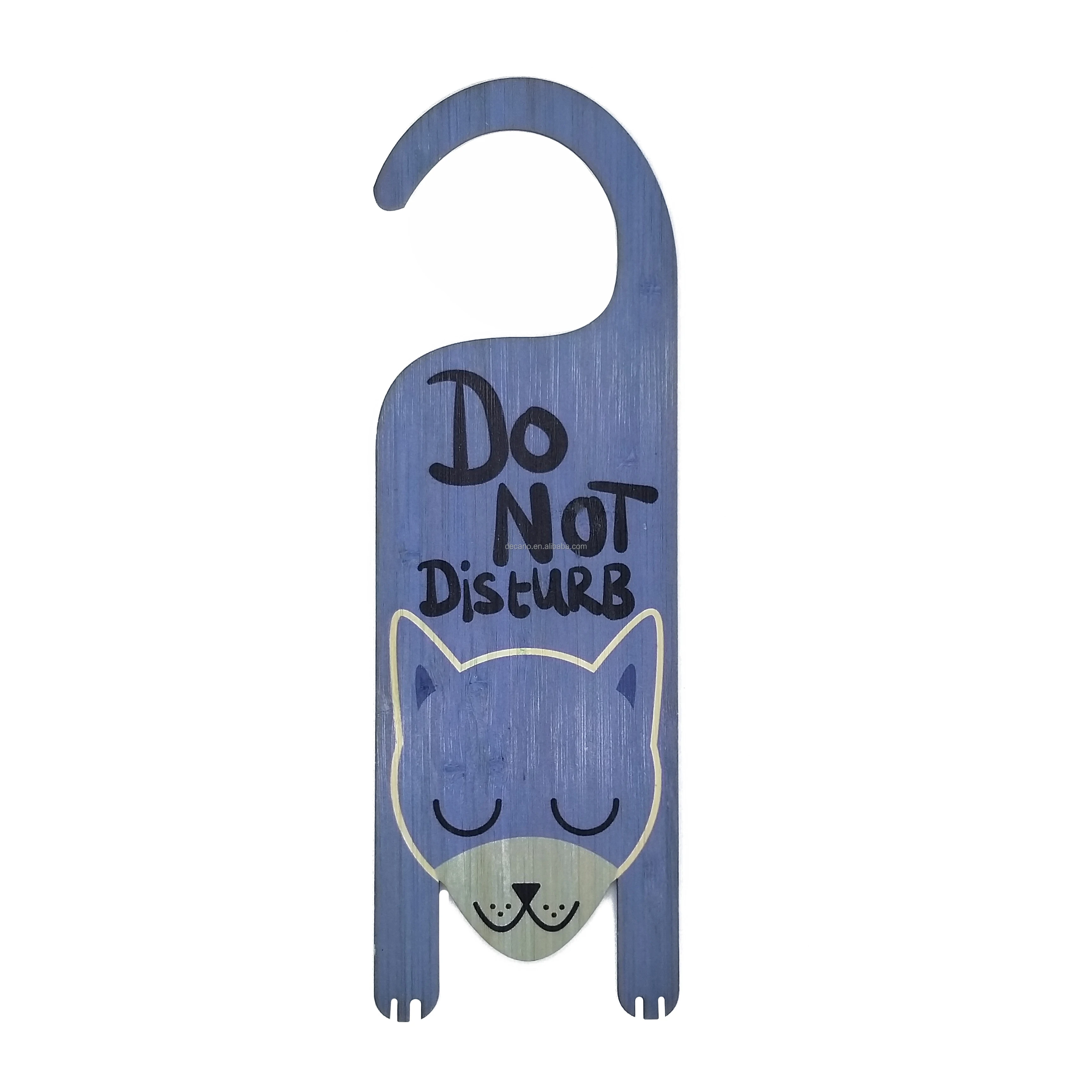 DND Signs Wood Door Hanger with Printing - Do Not Disturb