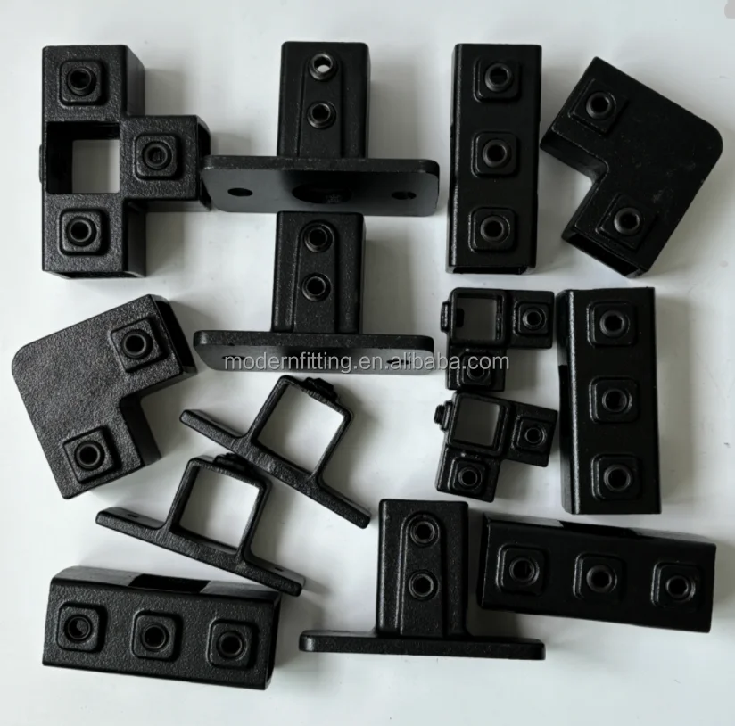 Galvanized Furniture Square Tube Brackets Elbow Key Clamp Fittings Pipe ...