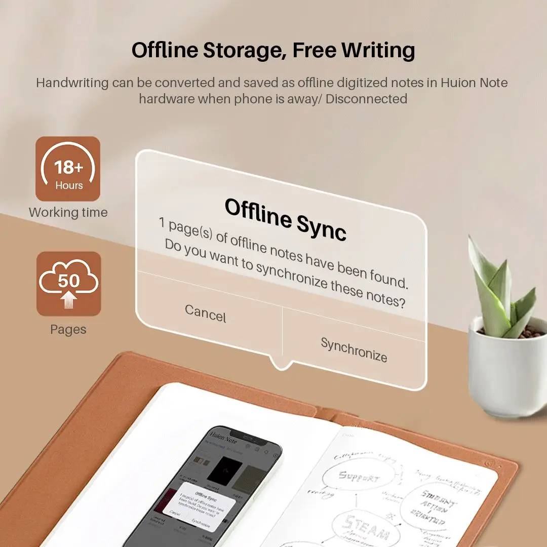 Huion X10 Wireless Handwriting Reusable Smart Notebook With Pen Digital ...