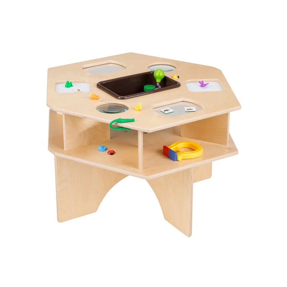 Montessori Sensory Table For Kids Octagonal Shape Activity Table For ...