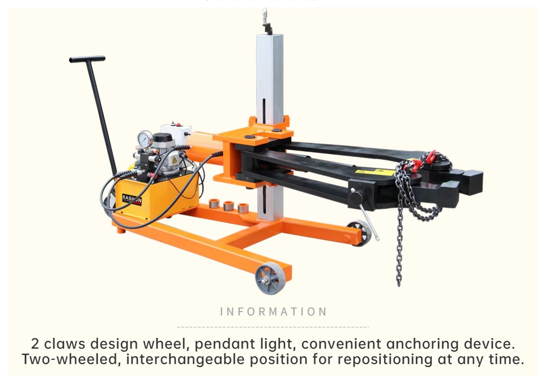 2 Jaw Hydraulic Puller - 100 Ton Automatic Vehicle Mounted Gear Cart Puller