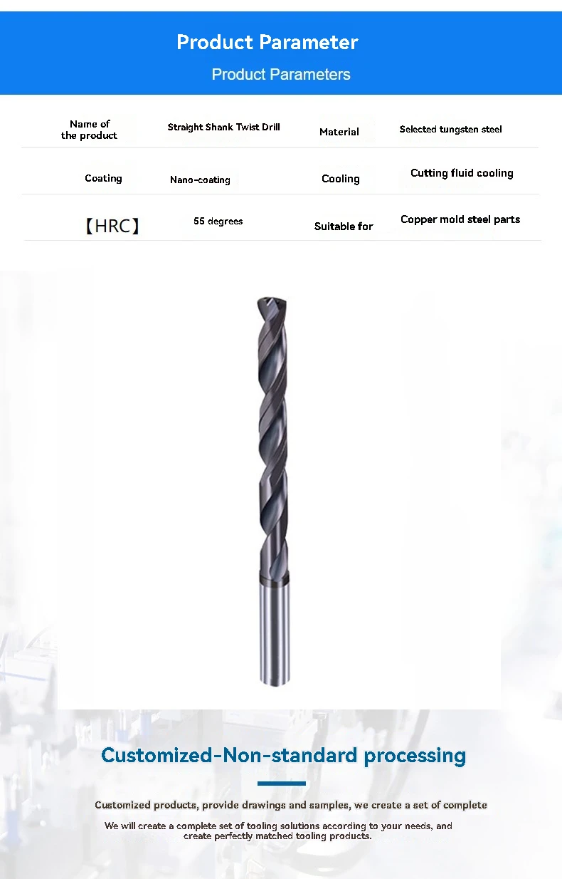 Cnc Extend Length Drill Cutter With Coolant Hole Tungsten Carbide ...