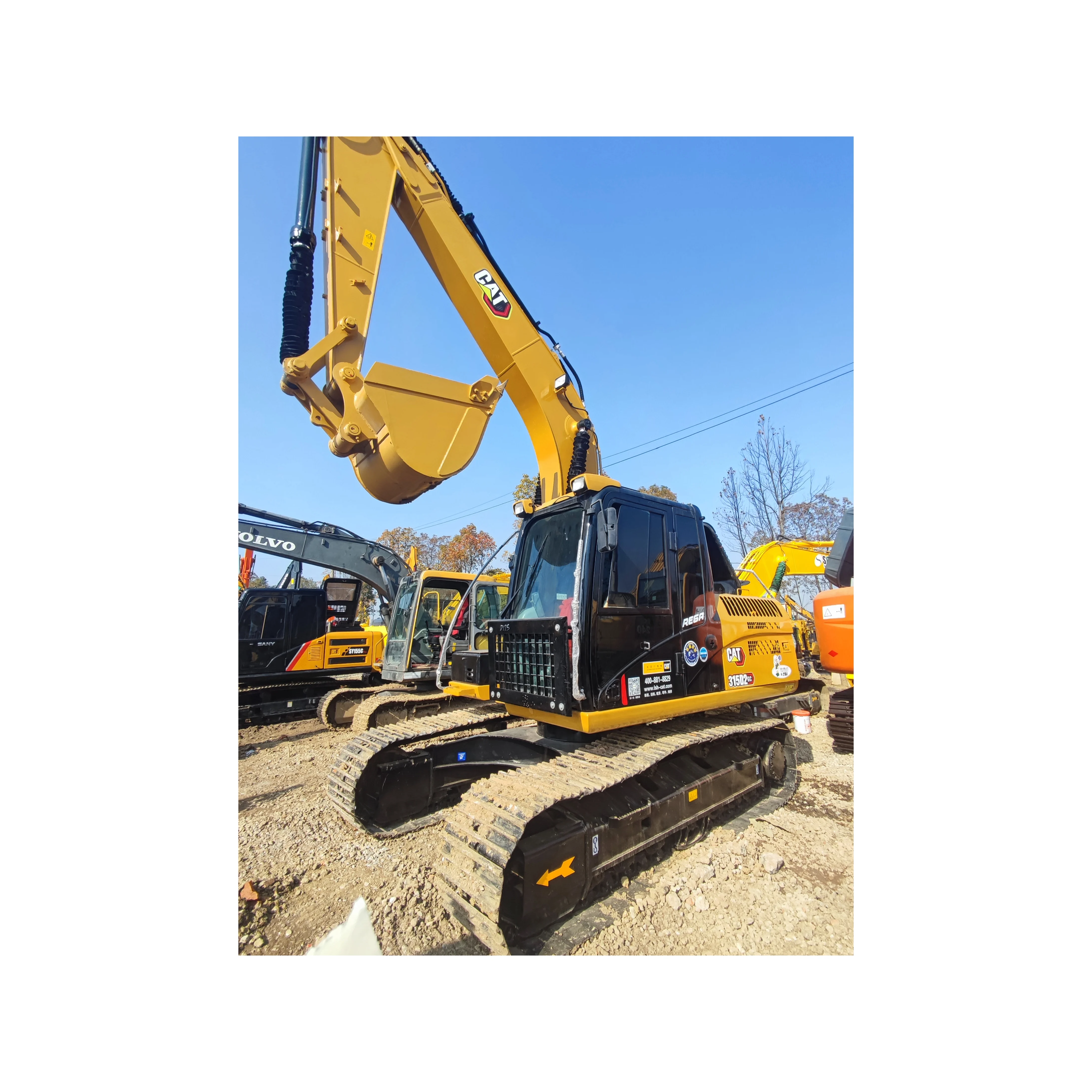 Used mini Caterpillar CAT 313D2 excavator rubber tracked CAT 304 CAT306 ...