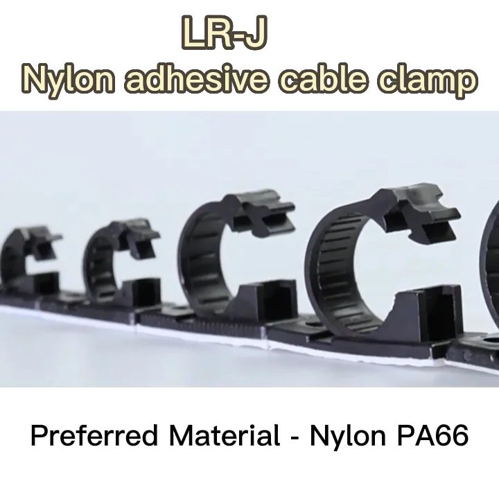 3m Self Adhesive Cable Clamp With Screw Hole Plastic Nylon 66 Pull Lock ...