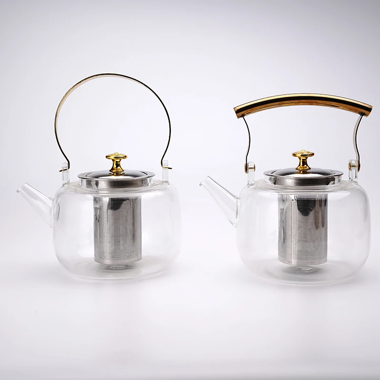 Factory Direct Sale 1200 Ml Clear/gold High Borosilicate Heat Resistant ...