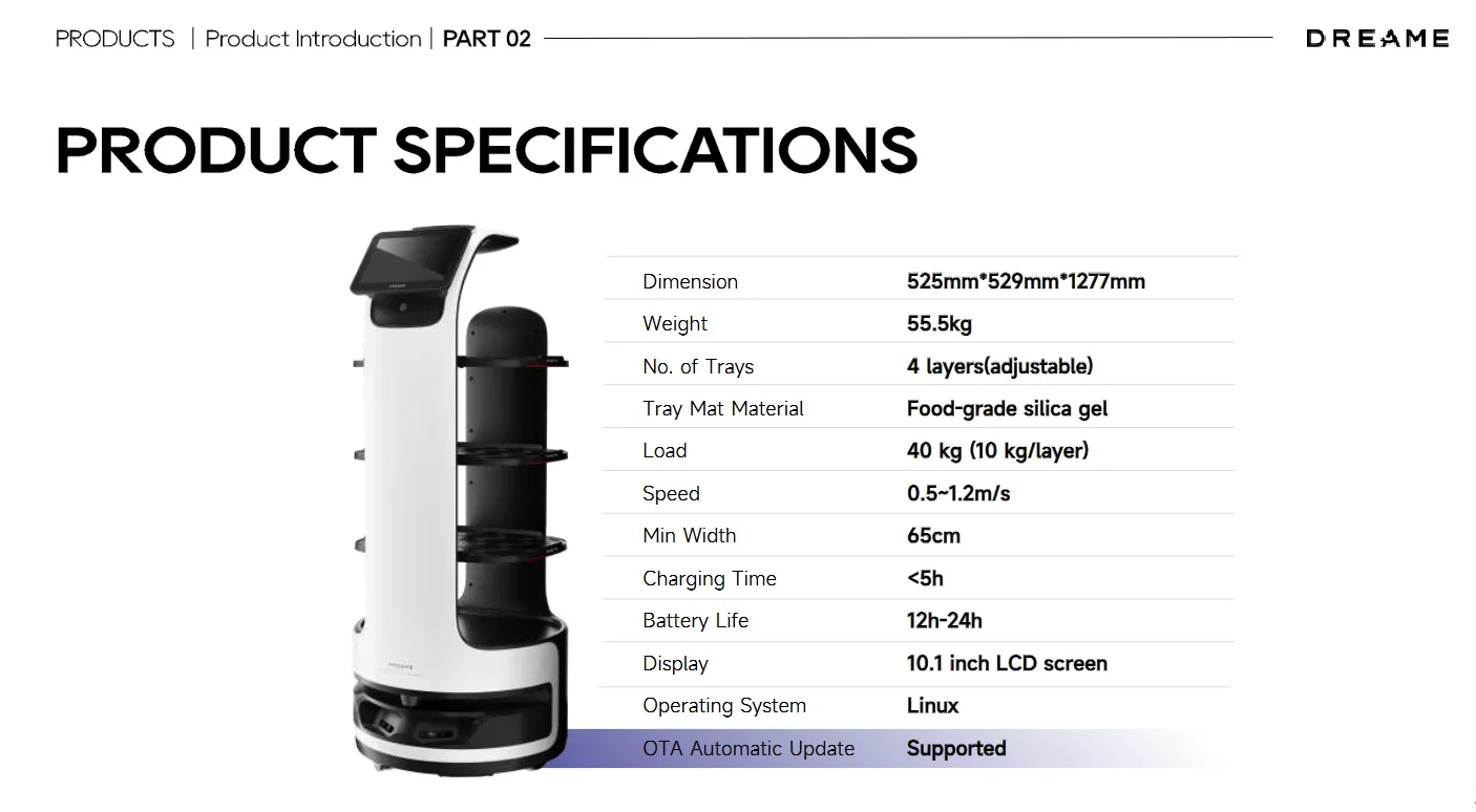 2024intelligent Food Delivery Robot Restaurant Automatic Serving Waiter ...
