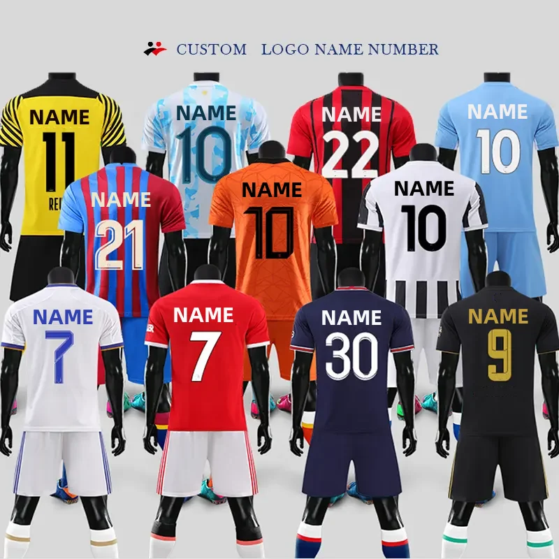 Custom Men Retro Soccer Wear For Kids Kit Jersey Set Football Uniform ...