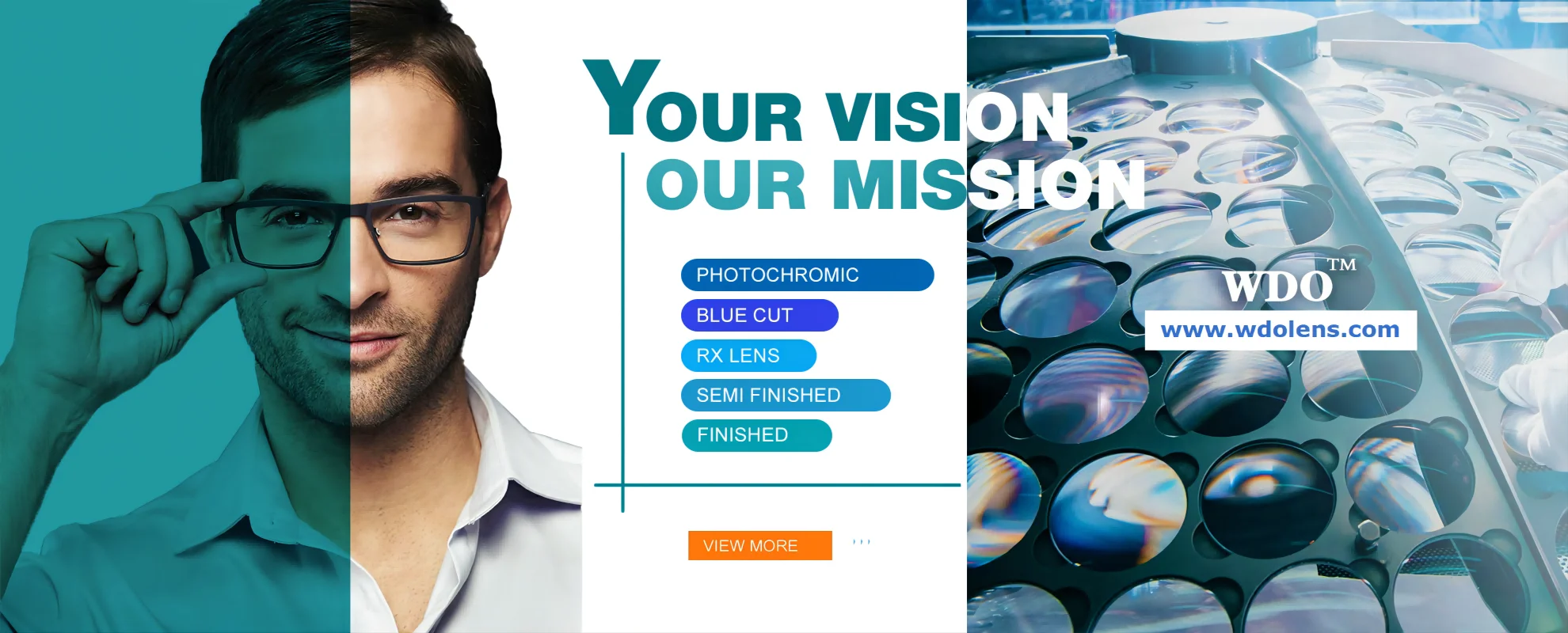 Wdo 1.56 Semi Finished Progresssive Photochromic Blue Cut Optical ...