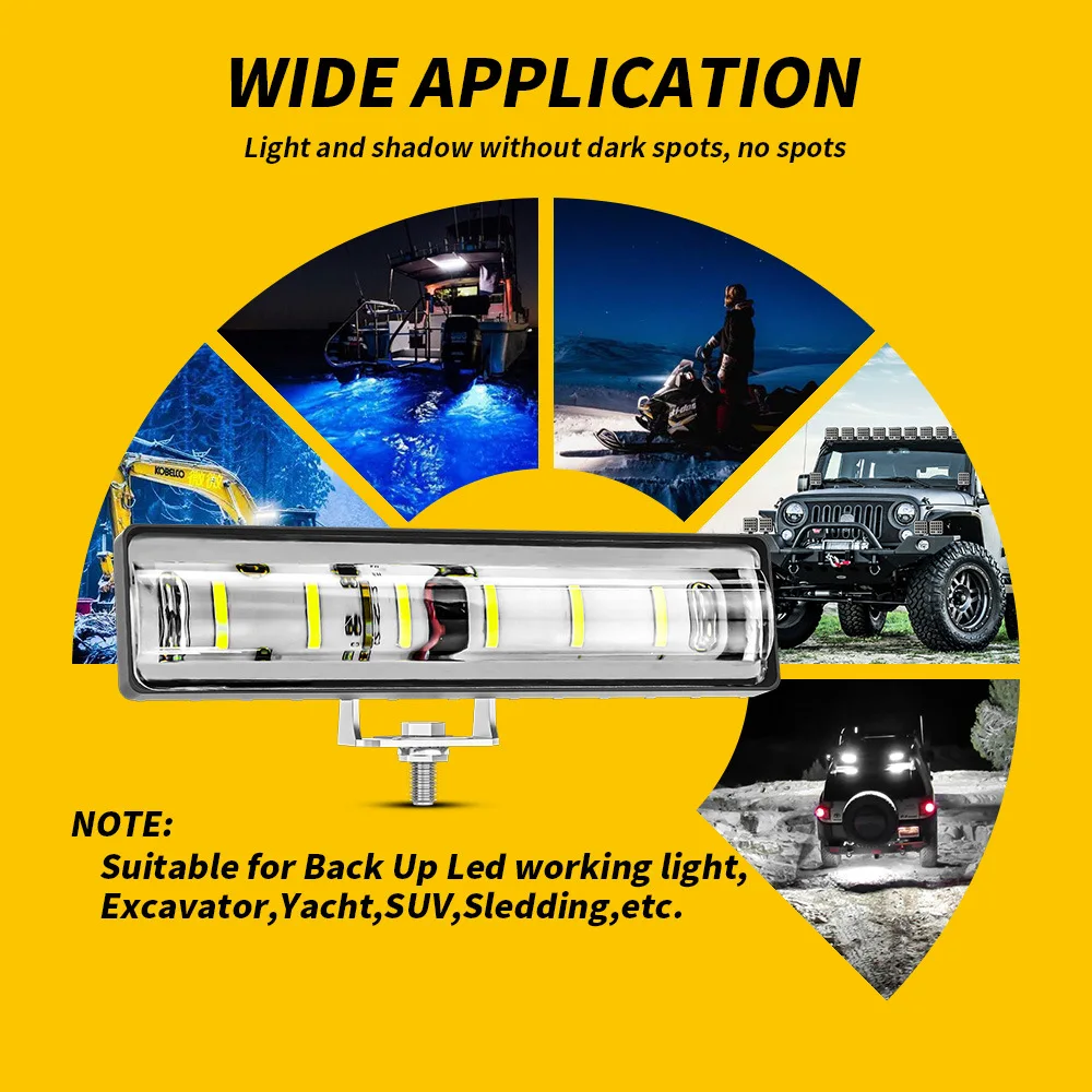 Automotive Led Strip Work Light 9-30v With Lens Guided Fog Light ...