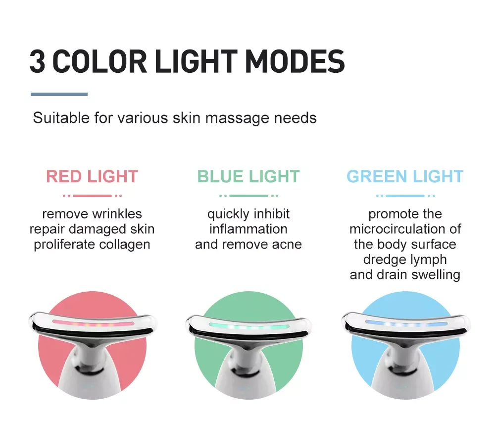 Portable Ems Skin Tightening Neck Beauty Device Neck Massager Led ...