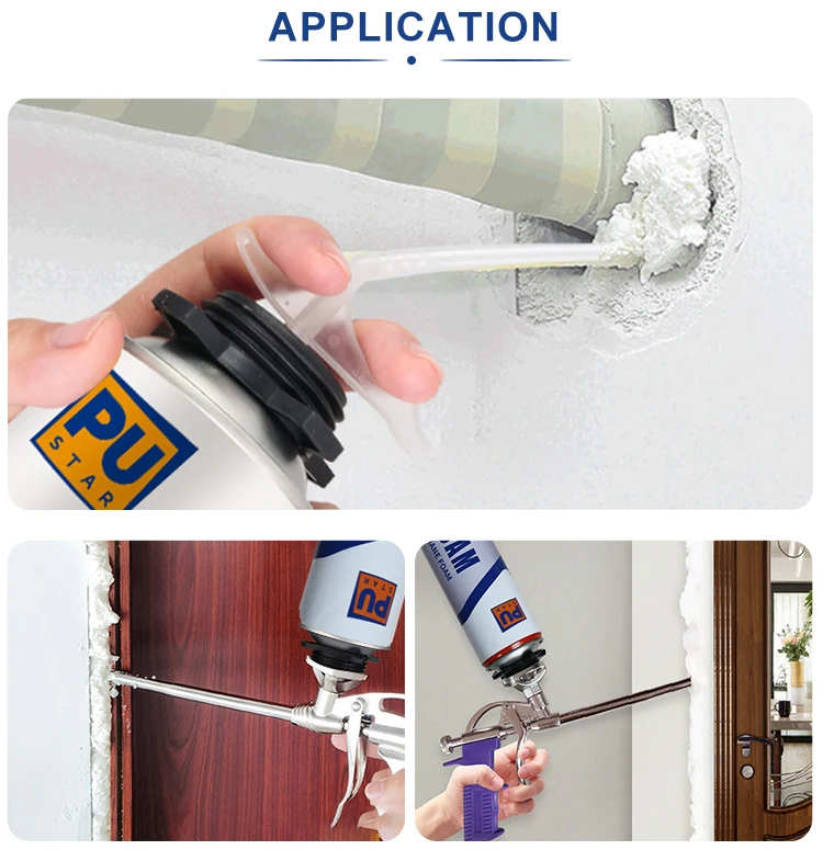 750ML ONE Component Expanding Foam Polyurethane Pu Foam for Window and Door Installation ...