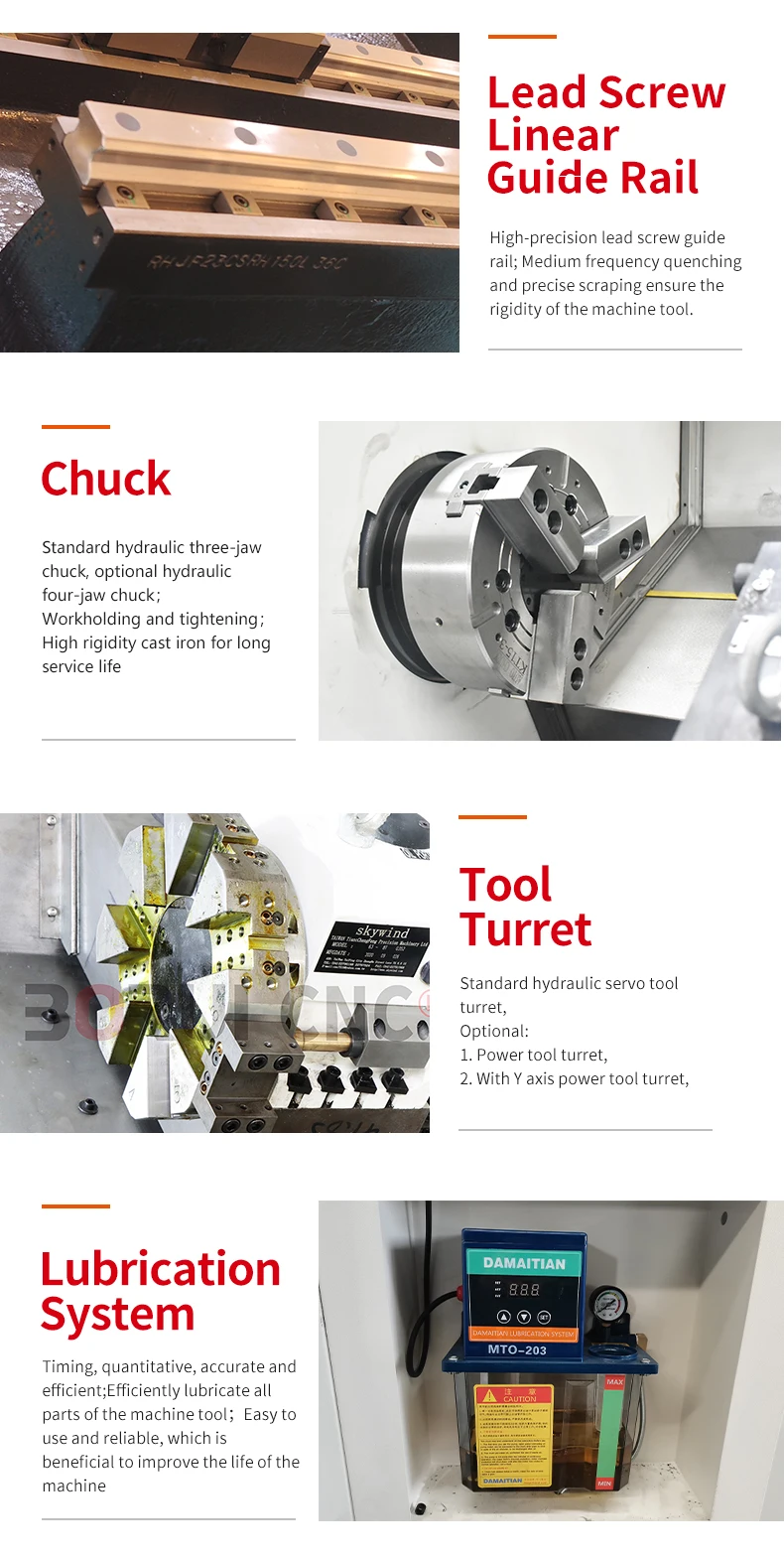 Br-200l Machine Fanuc Slant Bed Cnc Lathe Slant Bed Hight Quality ...