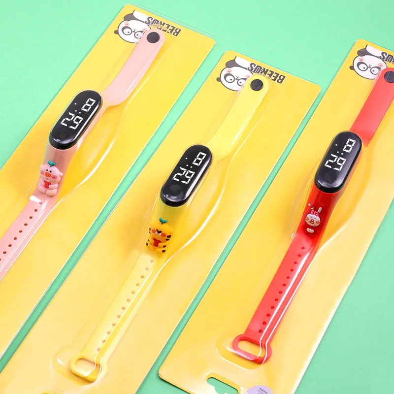 Cartoon Touch Watch Kids Reloj Animal Shape Blister Packing Silicone ...