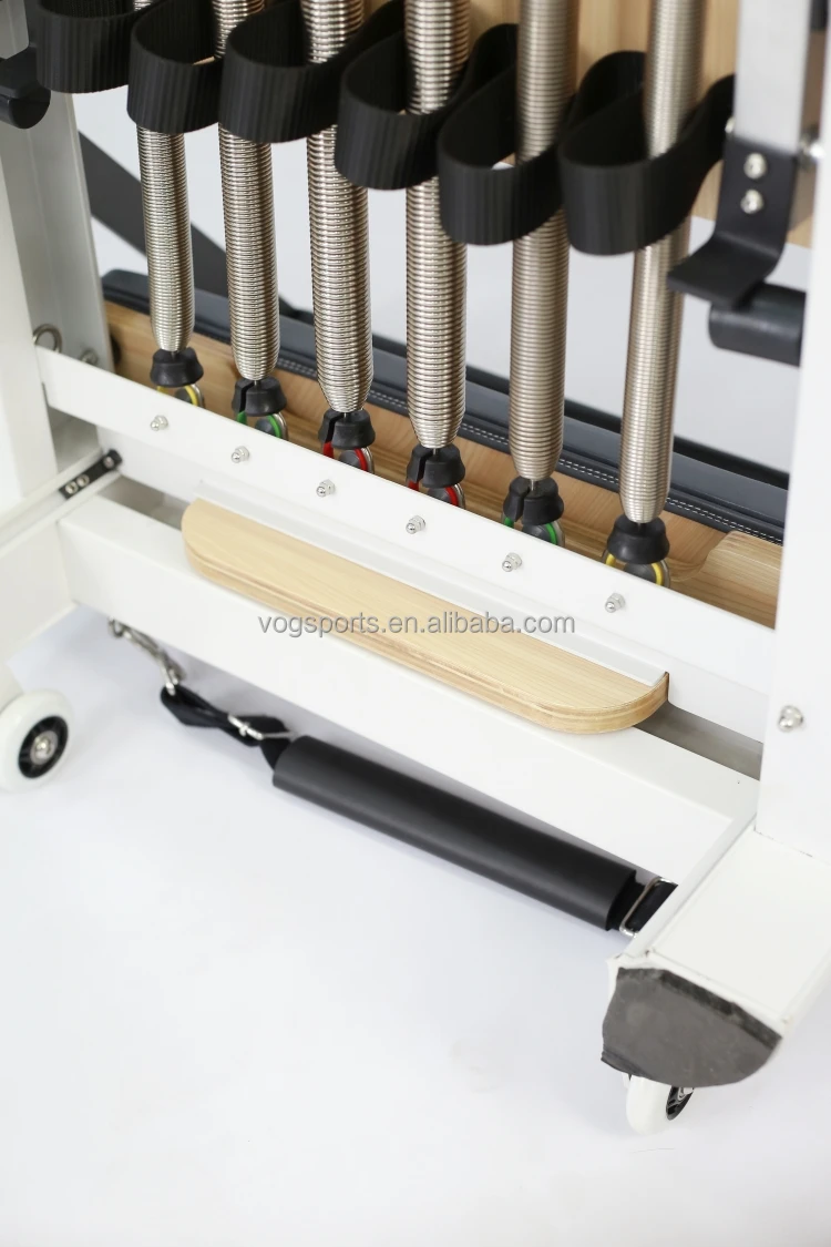 High Quality White Aluminium Balanced Reformer Pilates Machine
