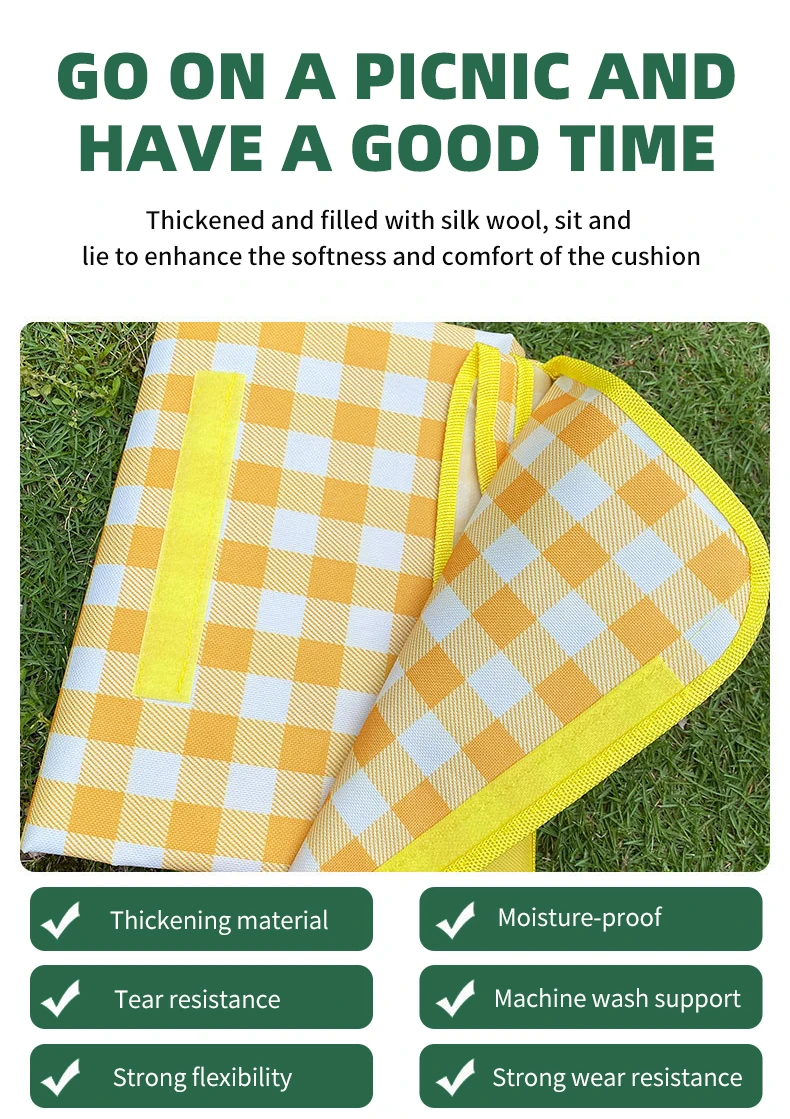 Portable Waterproof Outdoor Polar Fleece Beach Padded Camping Mat ...