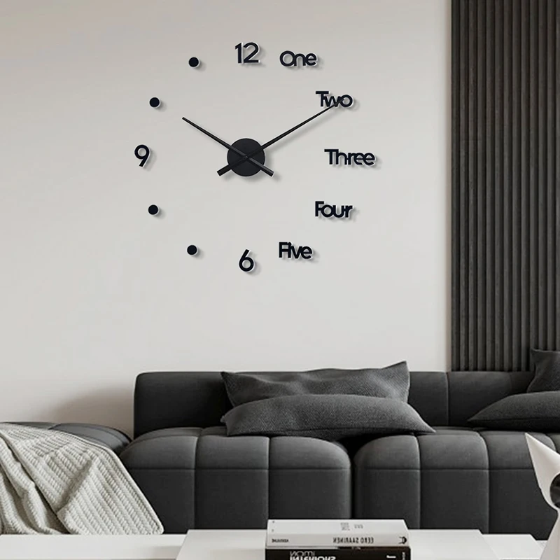 20 Inch Large Luxury Frameless Wall Clock For Living Room Home Decor ...