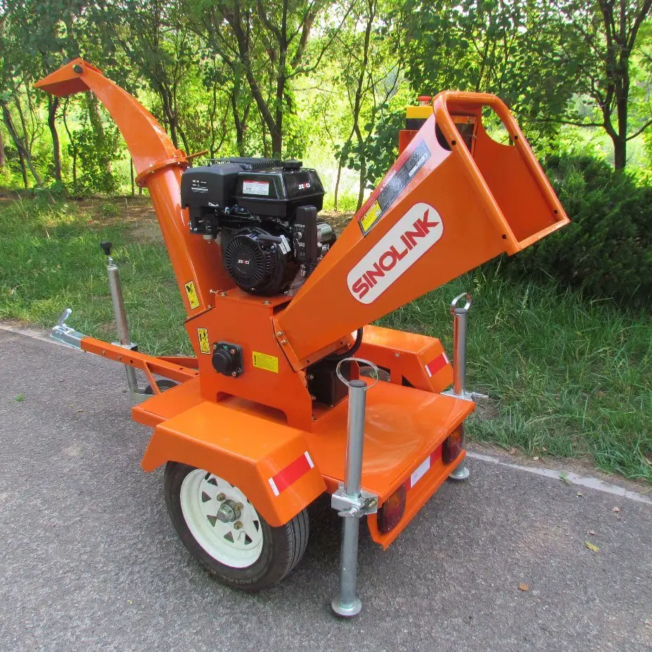 Atv Petrol Engine Tree Cutting Wood Chipper Destroy Wood Log Splitter ...