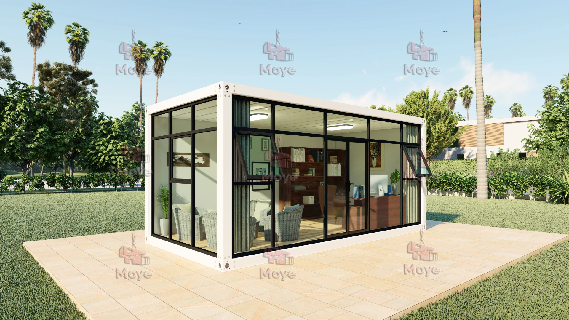 Movable Motorized Modular Glass House Accessories Insulated Panel ...