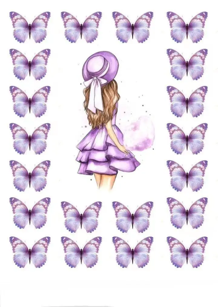 Butterfly Girl Birthday Cake Topper - Perfect for Princess Theme Party ...
