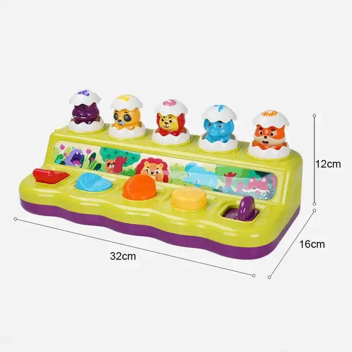 Early Education Toy Electric Whack A Mole Game Animal Figures Baby Toys ...