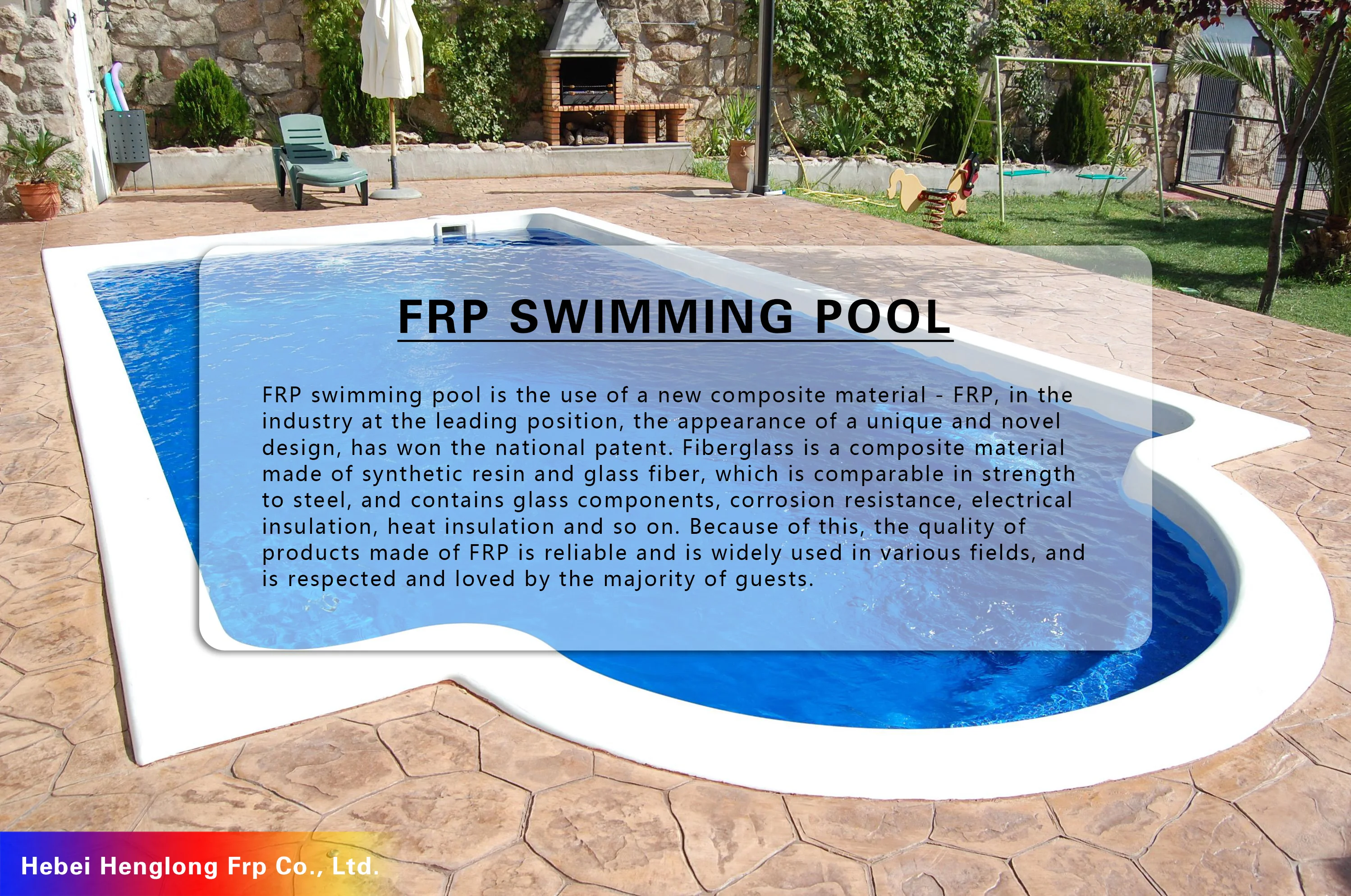 Fiberglass Rectangular Container Swimming Pool Set SP Indoor Above ...