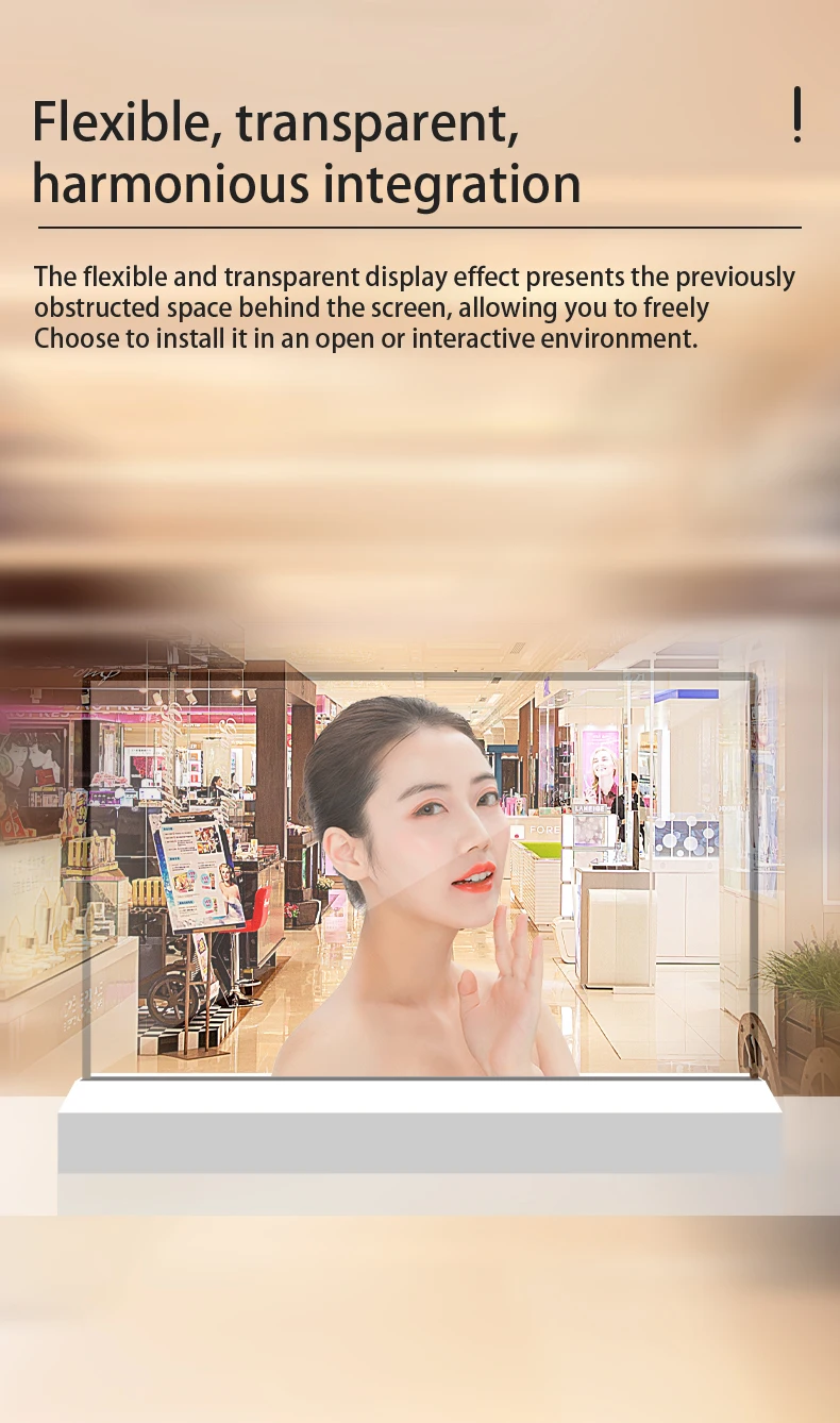 55inch Transparent Oled Display Digital Signage And Displays Advertising Players Screen Display ...